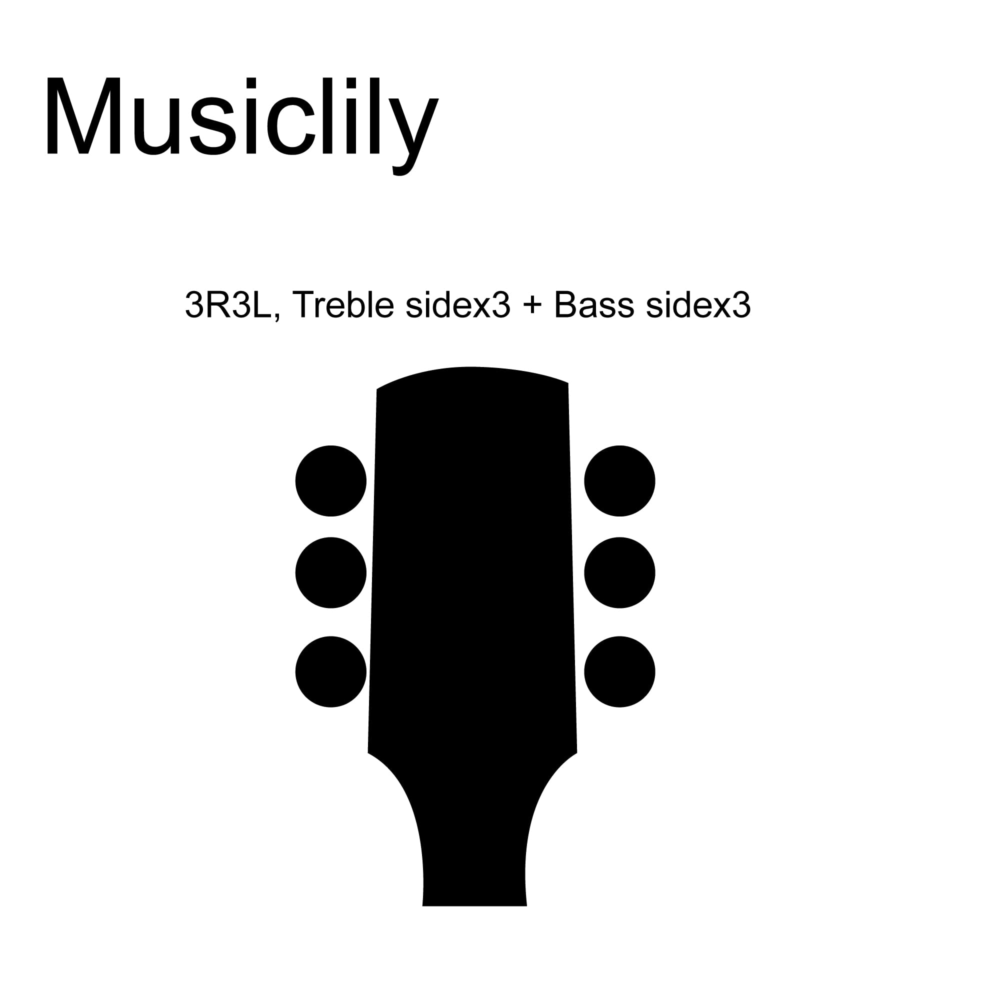 Musiclily Pro 3+3 Epi Style Sealed Guitar Tuning Pegs Keys Machine Heads Tuners Set for Les Paul Style Electric Guitar, Big Button Chrome