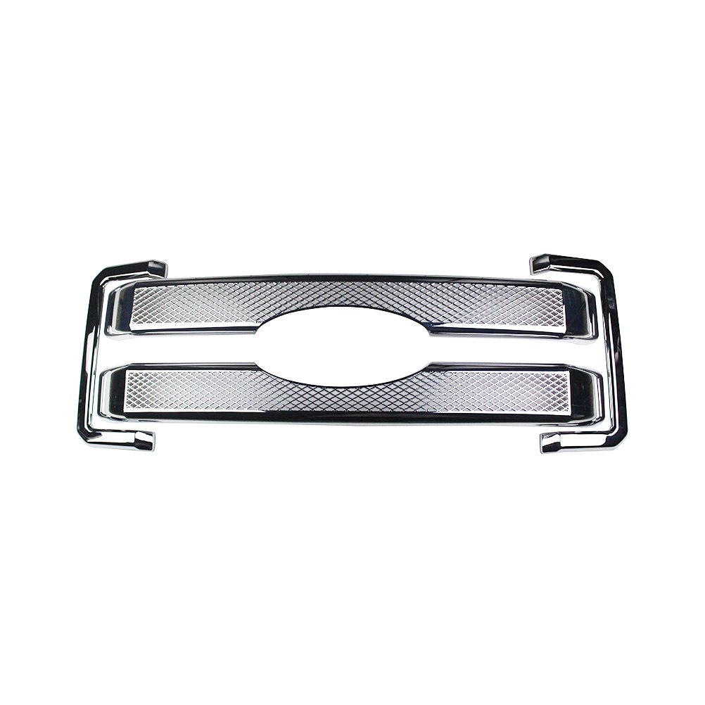 NINTE Grill Covers for 2011-2016 Ford F-250 F-350 F-450 Super Duty - ABS Chrome Front Bumper Hood Grille Cover - 8pcs(NOT the Replacement)