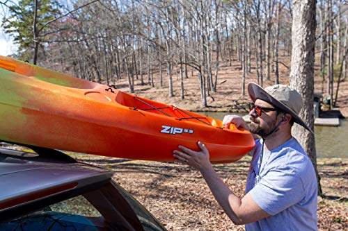 Perception Kayaks Zip 9.5 | Sit on Top Kayak | Stable and Fast | Multiple footrests | 9' 6" | Blaze