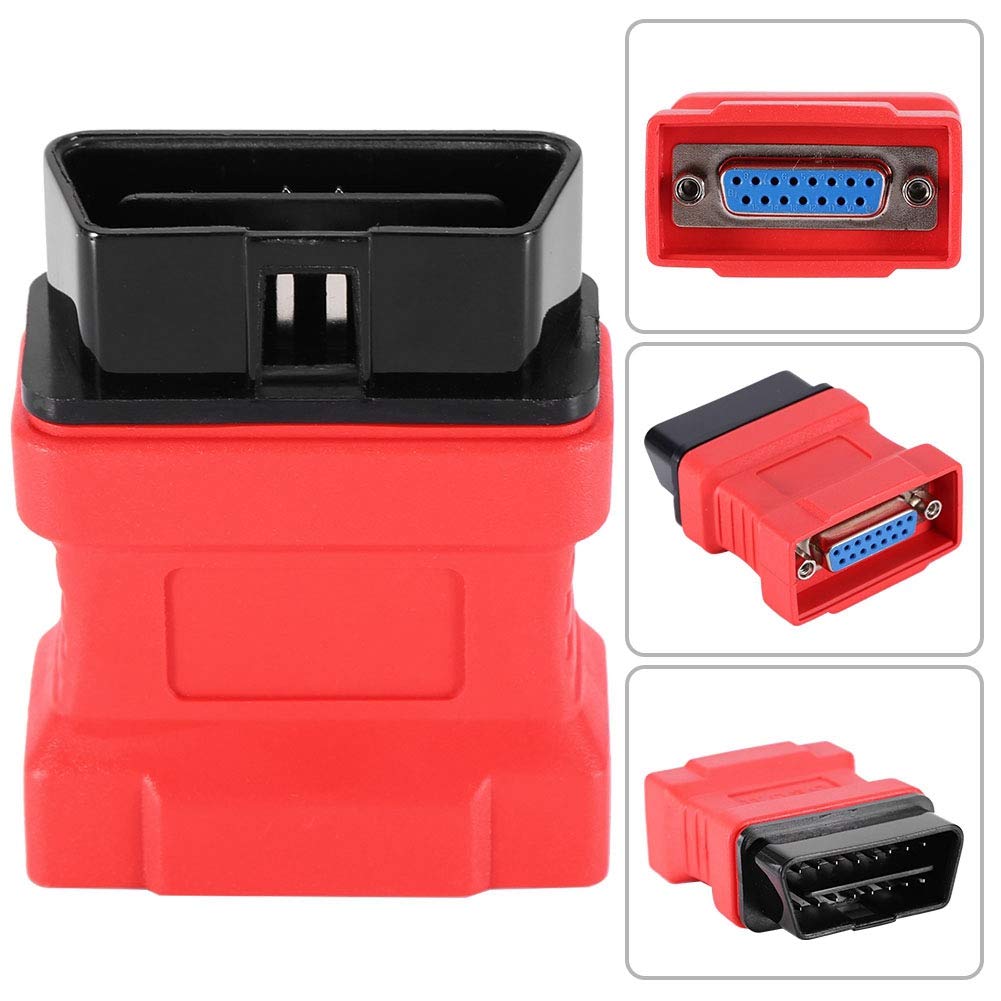OBD II 16 Pin Extension Cable Car Diagnostic Extender Cord Adapter Connector for Autel Maxidas DS708 Scanner Red
