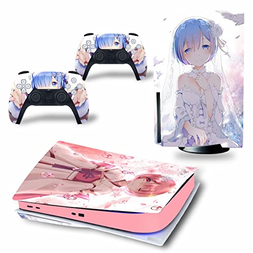 WREXIL LEEWEE for PS5 Skin Disc Edition & Digital Edition Console and Controller Vinyl Cover Skins Wraps Scratch Resistant, Compatible 29428 No Foaming (Size : Disc Version)