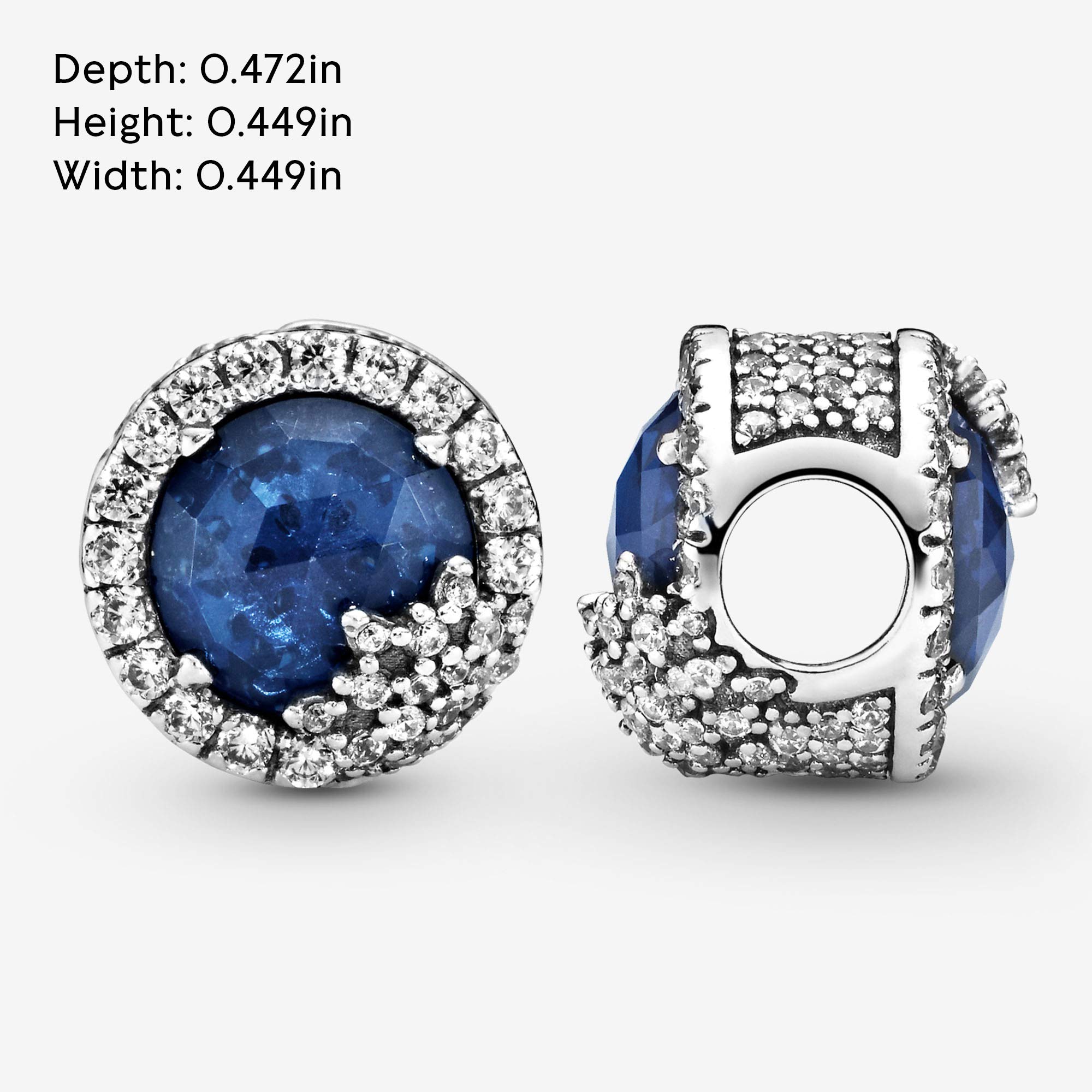 Pandora Jewelry Blue Dazzling Snowflake Crystal and Cubic Zirconia Charm in Sterling Silver