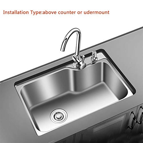 n/a Kitchen Sink Stainless Steel Finished Brushed Single Bowl Sink Kitchen Above Counter or Undermount Without Faucet Kitchen Sinks