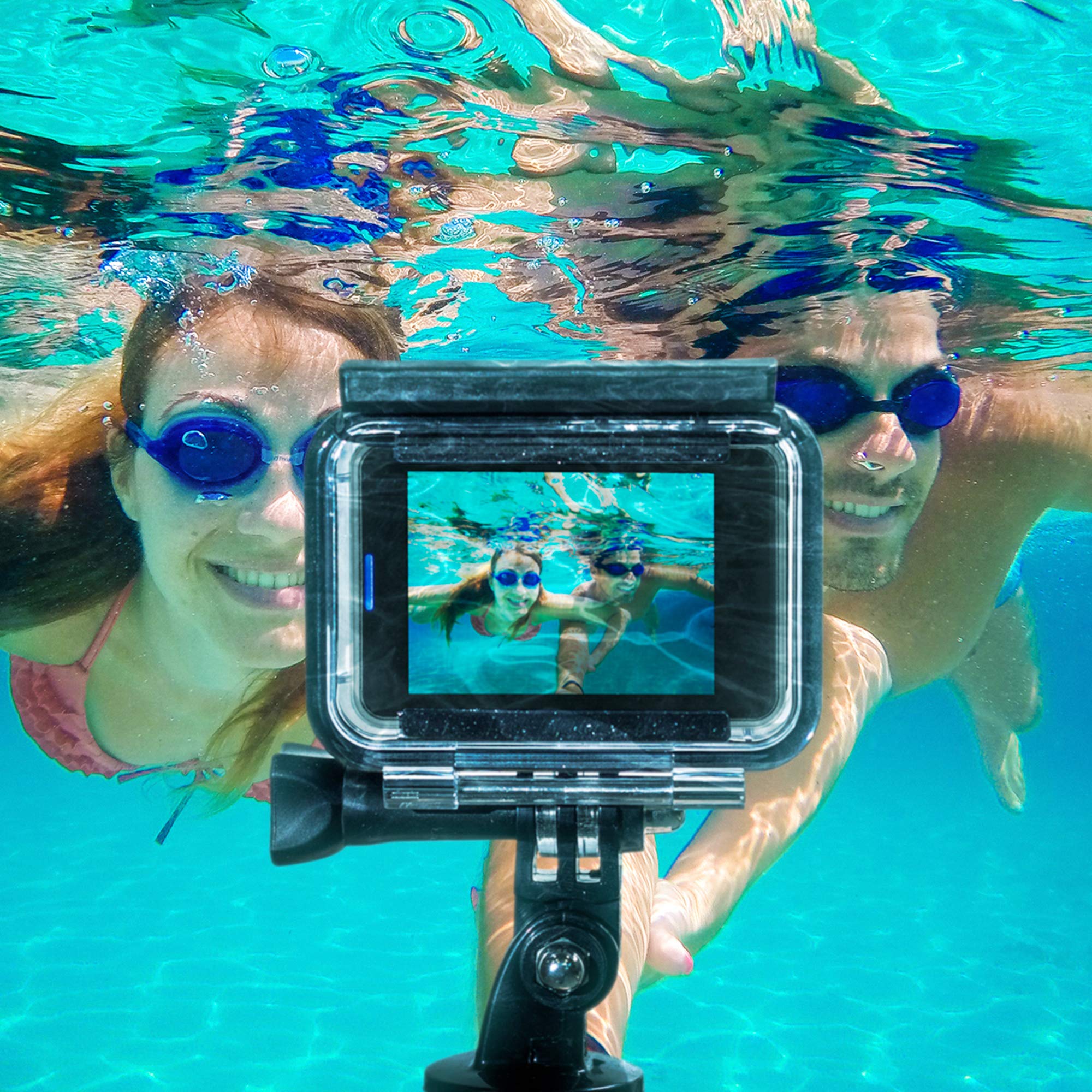 ORGOO OC1/BLK Swift 4K Action Camera Electronic Image Stabilization, Sony Image Sensor, 2β IPS Touchscreen, Accessories (Ip68 Certified Waterproof Case, Wearable Remote, Mini Tripod, and More)
