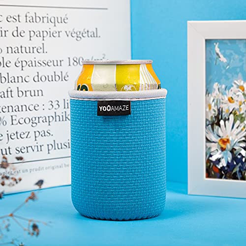 YouAmaze | Premium Can Coolers Sleeves (6 Pack) High Quality Insulated Beer Can for Slim and Regular Cans - Soft Insulated Beer Sleeves for Cans - Beer Sleeves for Cans