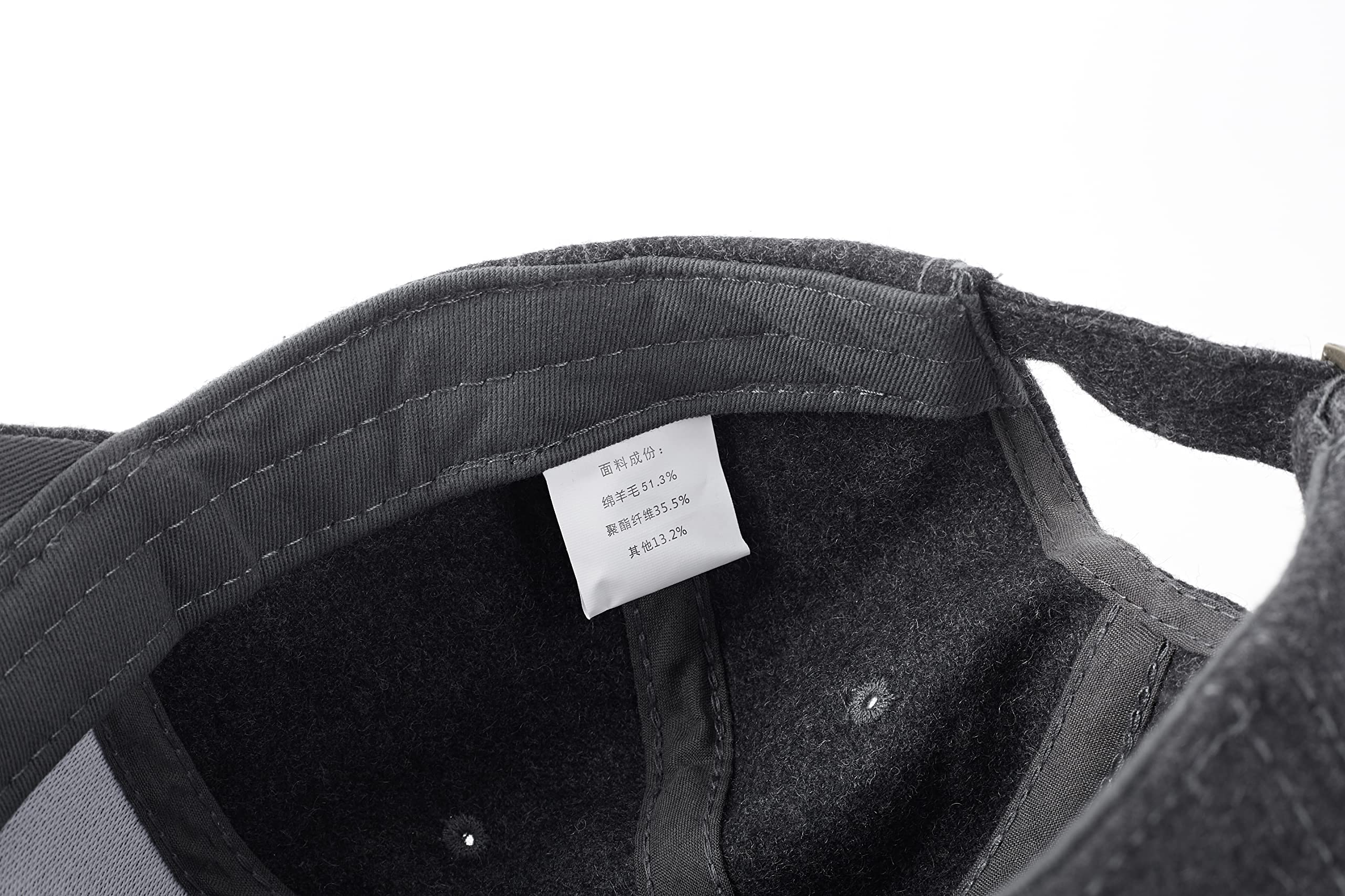 Save Green Life Adjustable Size of Warm Cashmere Baseball Cap Wool Hat Winter Unisex (Dark Gray), One