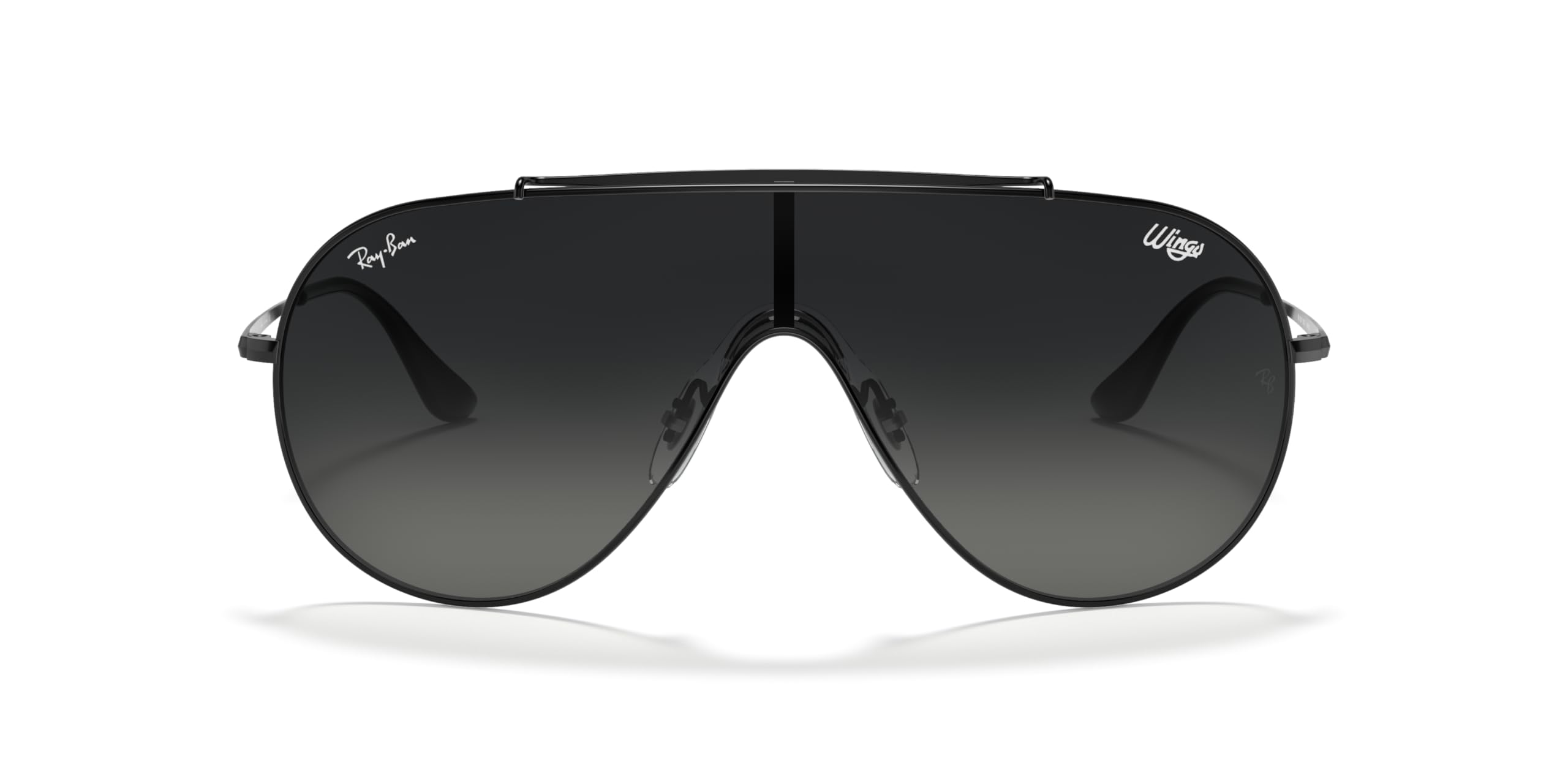 Ray-Ban RB3597 Wings Shield Sunglasses, Legend Gold/Pink, 33 mm