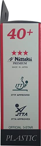 NITTAKU 3-Stars Premium 40+ Table Tennis Ball (Pack of 12 Balls)