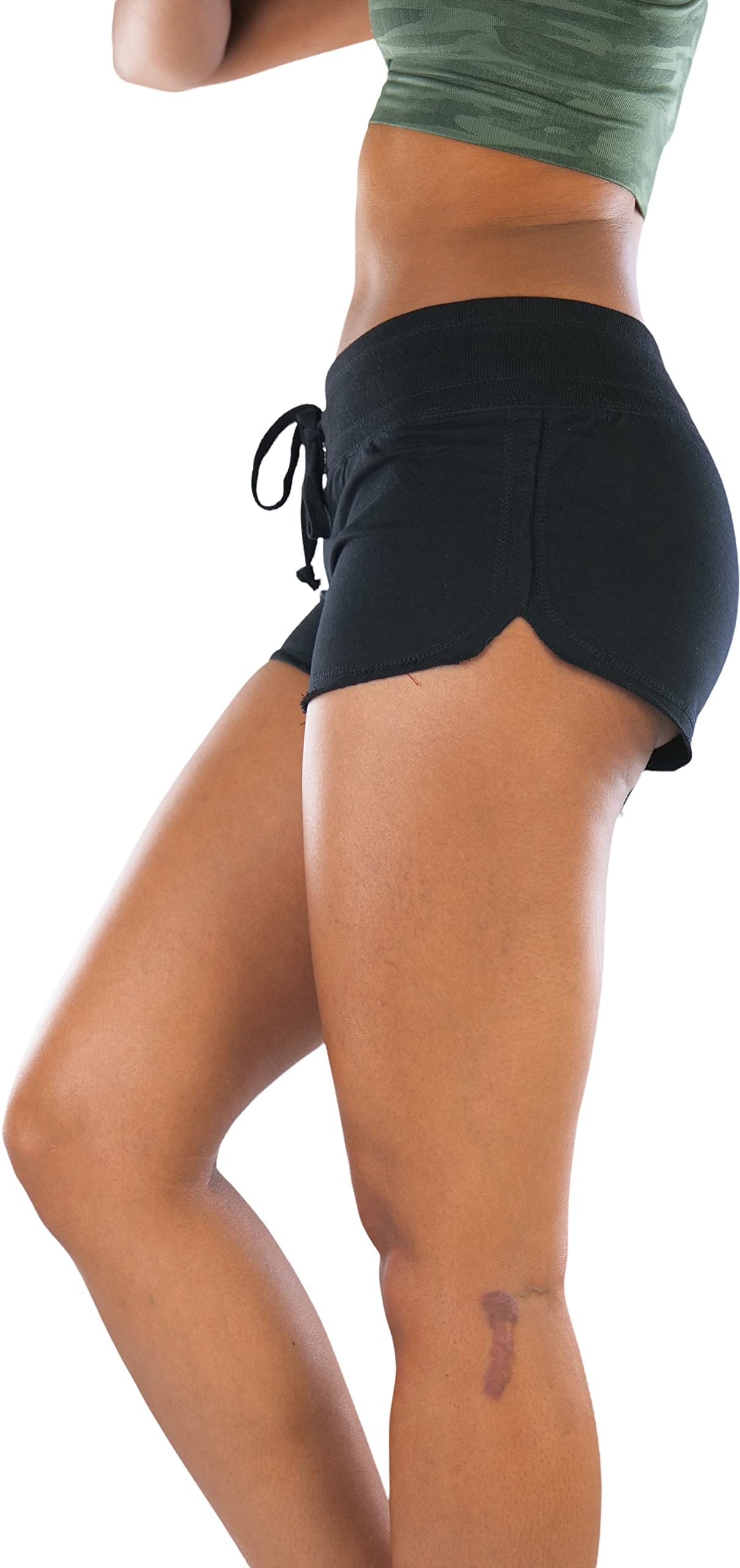 ToBeInStyle Women's Drawsting Dolphin Shorts with Pockets - Pink - L/XL
