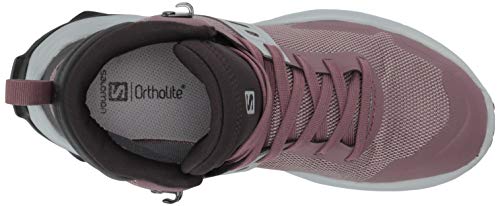Salomon X Raise MID Gore-TEX Hiking Boots for Women, Flint/Phantom/Quarry, 10.5