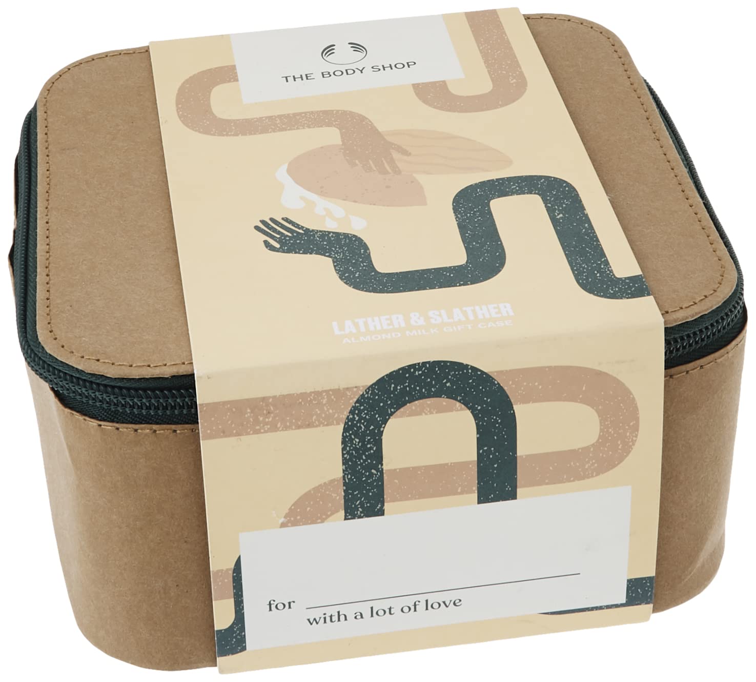 The Body Shop Lather & Slather Almond Milk Body Care Gift Set, for Dry Skin