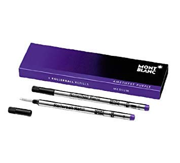 Montblanc Refills Amethyst Purple 2 Pack Medium Point Rollerball Pen - MB106931
