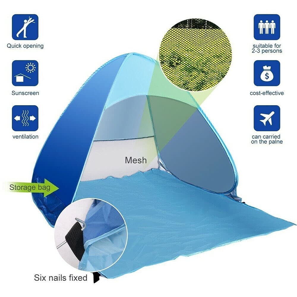 Pop Up Portable Beach Canopy UV Sun Shade Shelter Triangle Outdoor Camping Tent