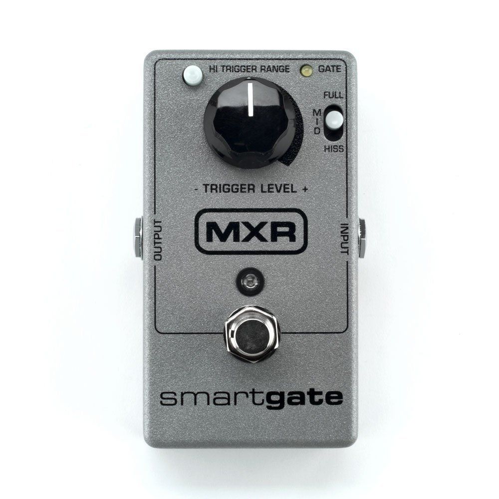 MXR M135 Smart Gate Noise Gate Effects Pedal BUNDLE with AC/DC Adapter Power Supply for 9 Volt DC 1000mA, 2 Metal-Ended Guitar Patch Cables AND 6 Dunlop Guitar Picks