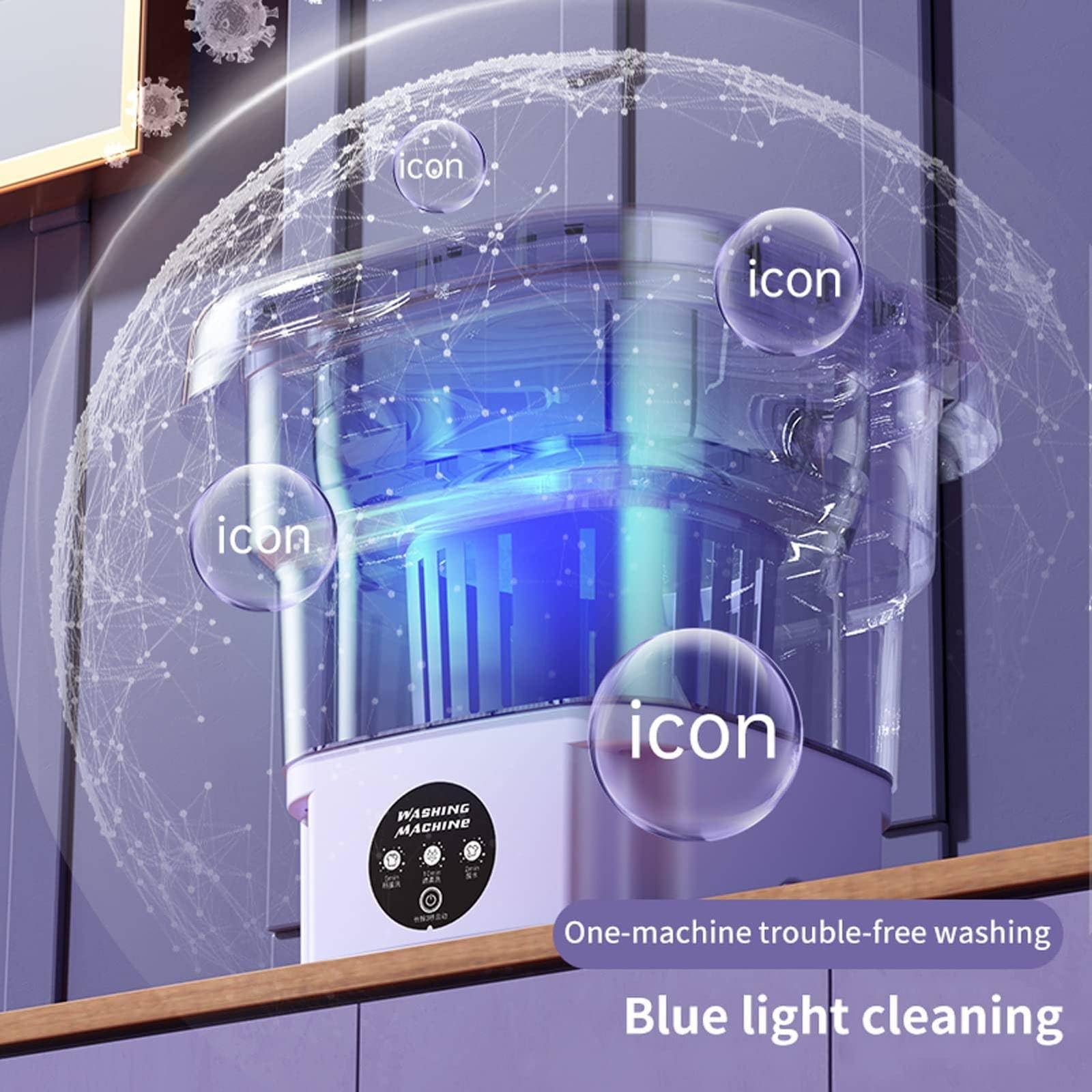 Portable Washing Machine, Mini Foldable Washing Machine For Home And Travel Use,High Capacity Mini Washer With 3 Modes, Machine With Soft Spin Dry For Socks, Baby Clothes, Towels, Delicate Items