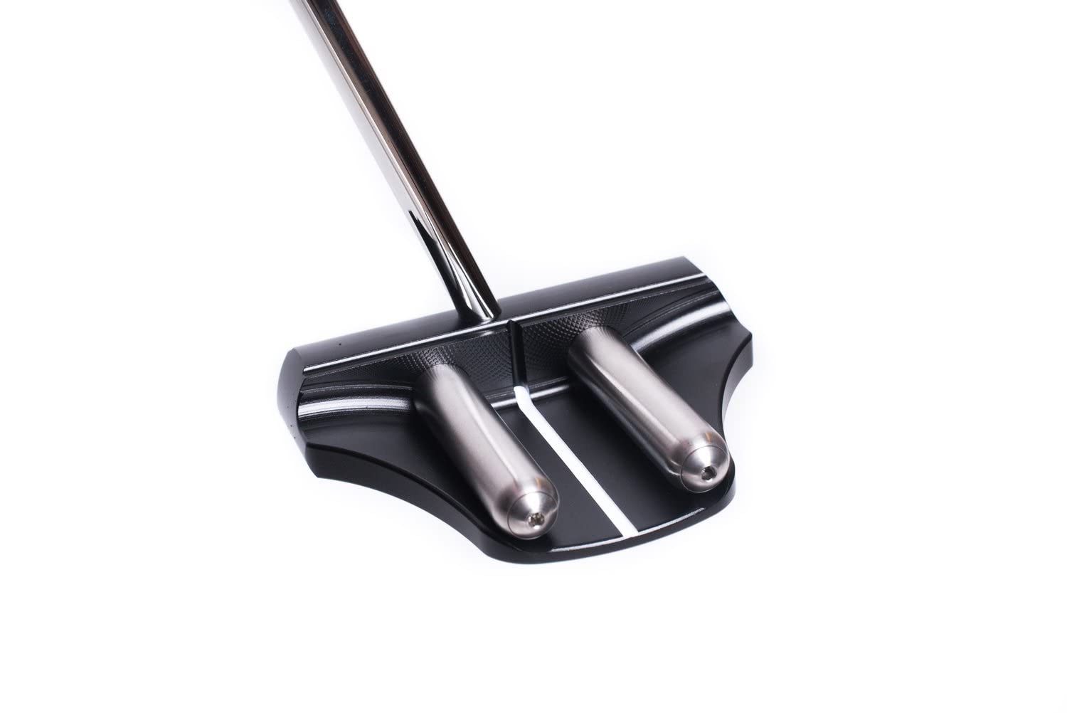 Rife Golf Right Handed Black Two Bar Mallet Putter Patented Roll Groove Technology with Adjustable Weight System. Center Shaft Makes It Perfect for Lining up Your Putts (Right, 36)