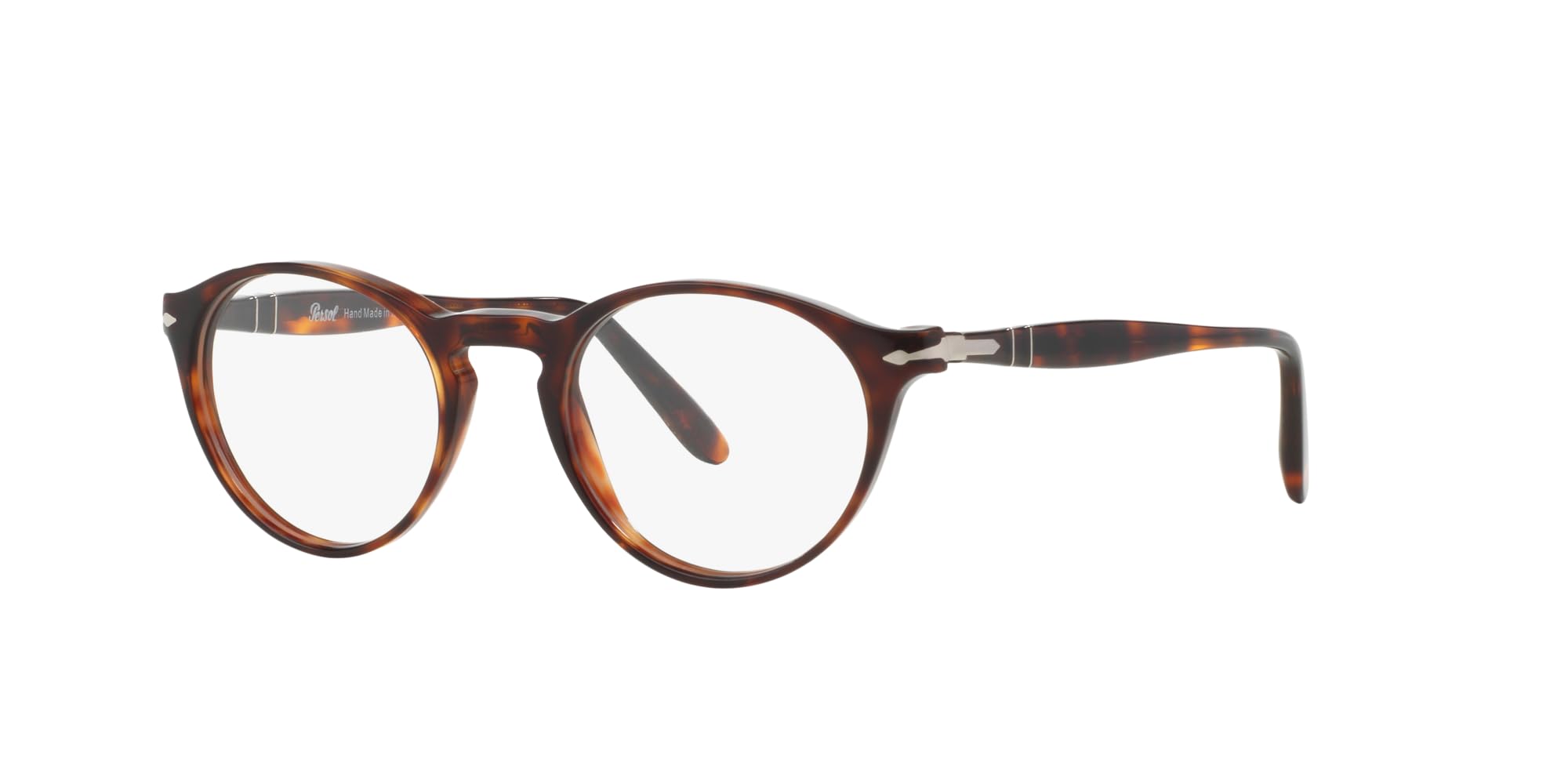 Persol Women's PO3092V Round Prescription Eyewear Frames, Havana/Demo Lens, 50 mm