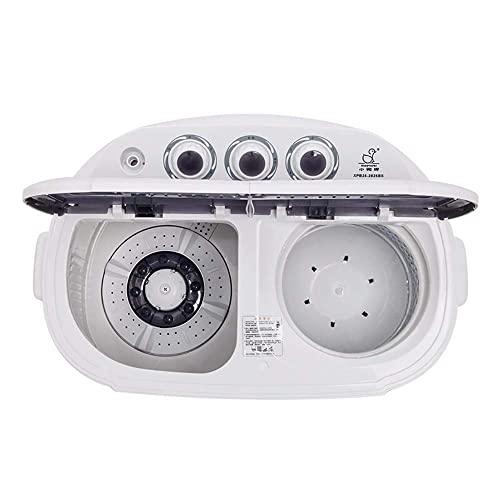 Portable Washing Machine Twin Tub Washer Machine with Wash and Spin Cycle Compartments (Color : D)