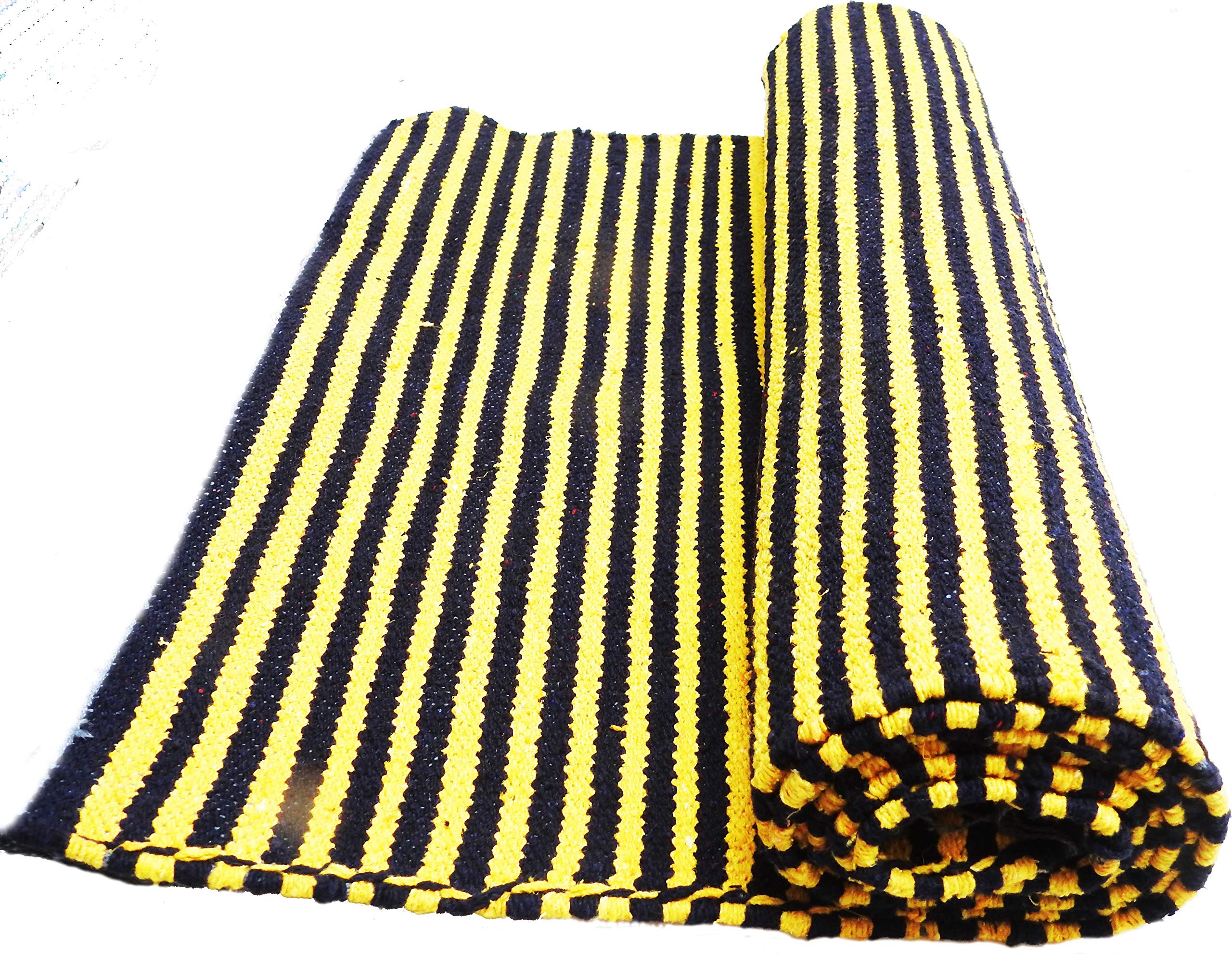 Wonder Care Organic Yoga Mat for Workout & Hand Woven Yoga Mat Thick Eco Friendly Foldable Camping Accessories| Meditation Mat | Travel Yoga Mat (Yellow)