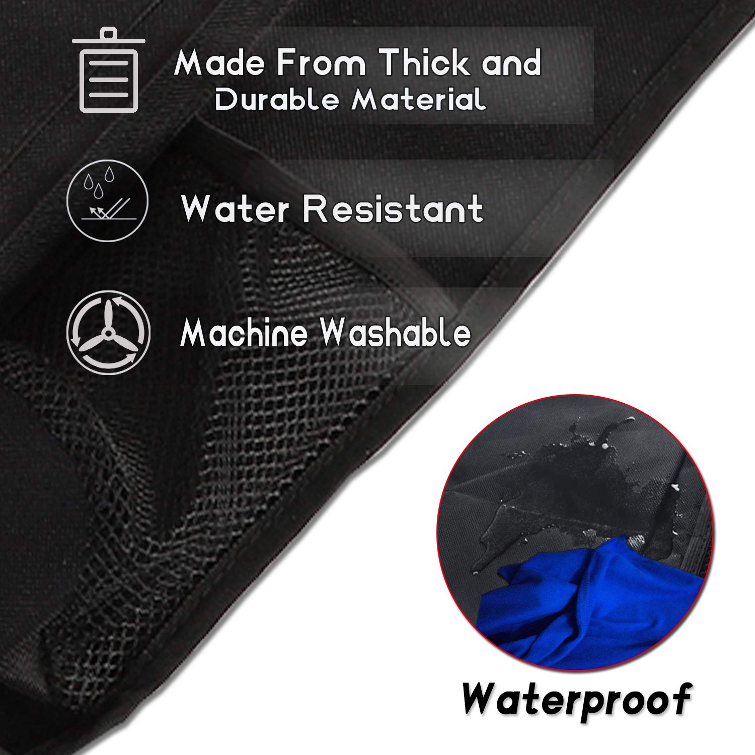 omotor 4PCS Car Seat Protector Set Tablet Holder Kick Mat Cover Car Backseat Organizer for Kid & Toddlers Baby Carseat Cover (2 Sets)