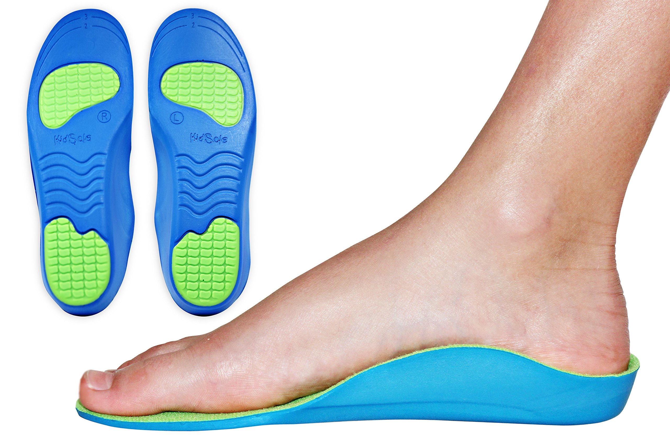 Orthotics Premium Medical Grade Insole for Children with Heel and Arch Problems (22 CM) Kids Size 2-3.5