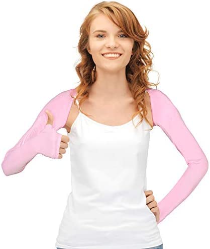 SATINIOR 4 Pairs Cooling Shawl Arm Sleeves with Finger Hole Anti-UV Arm Sleeves for Women Golfing Driving