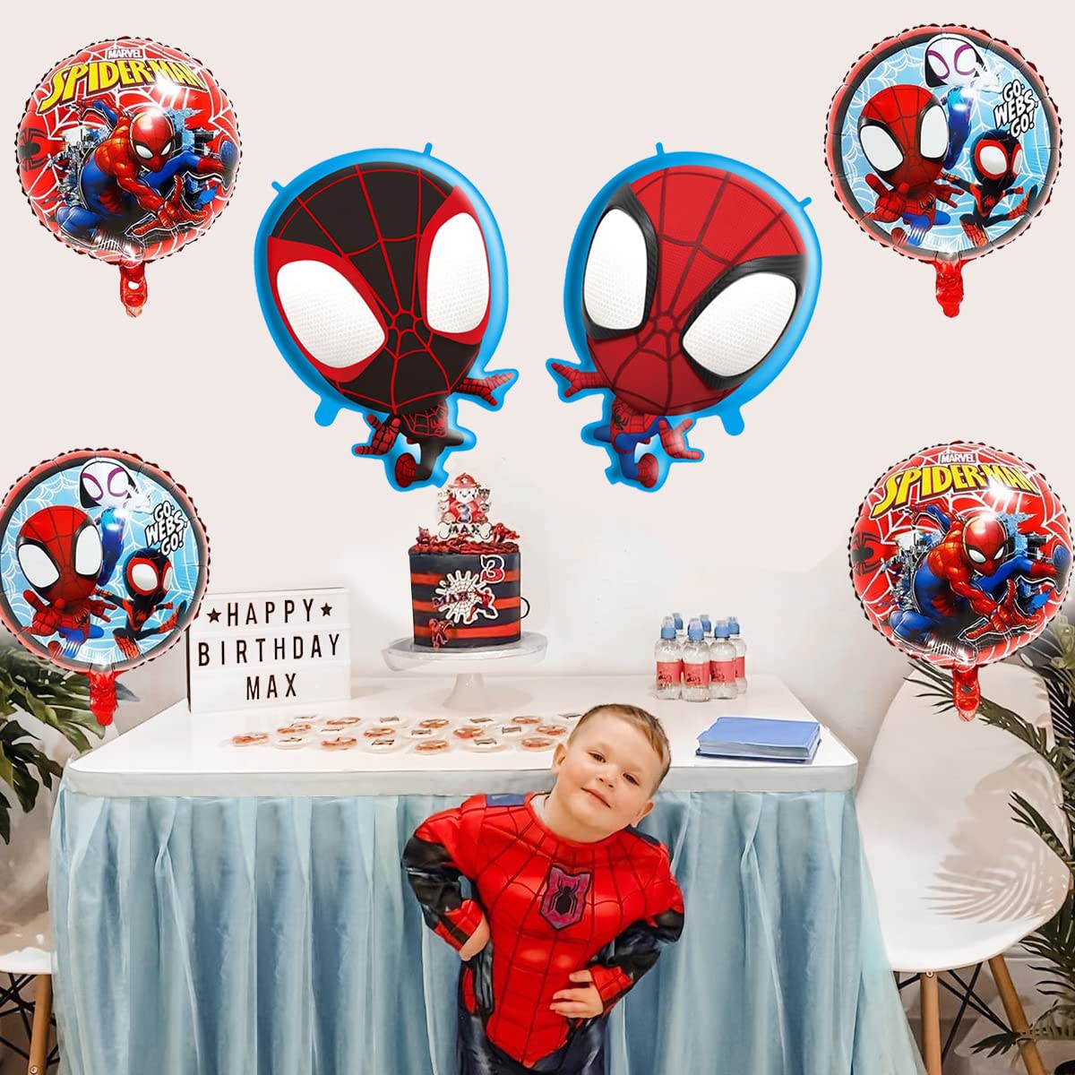 Spidey and His Amazing Friends Foil Balloons,Spiderman Birthday Party Balloons Decoration Supplies