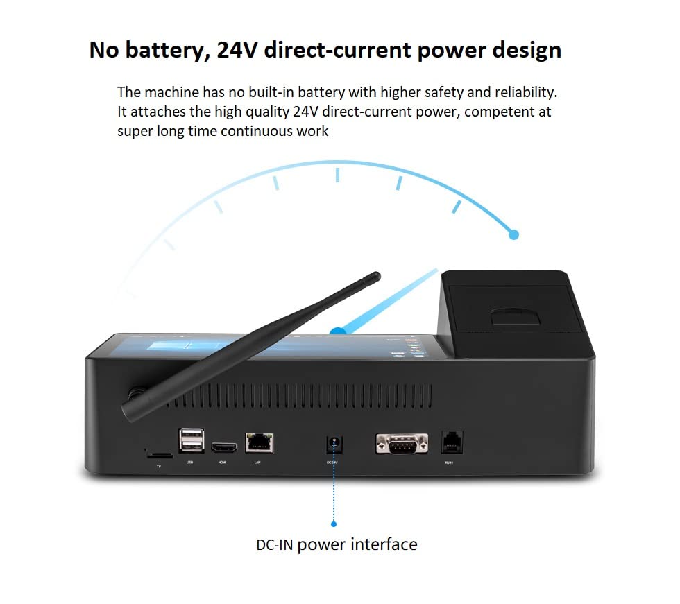 POS Thermal Printer, Tablet Computer, tablette, PIPO X3 Mini PC POS with Printer Intel Z8350 Quad Core Windows 10 Mini pc Box 1920x1200 HDMI (9inch (2+64G))
