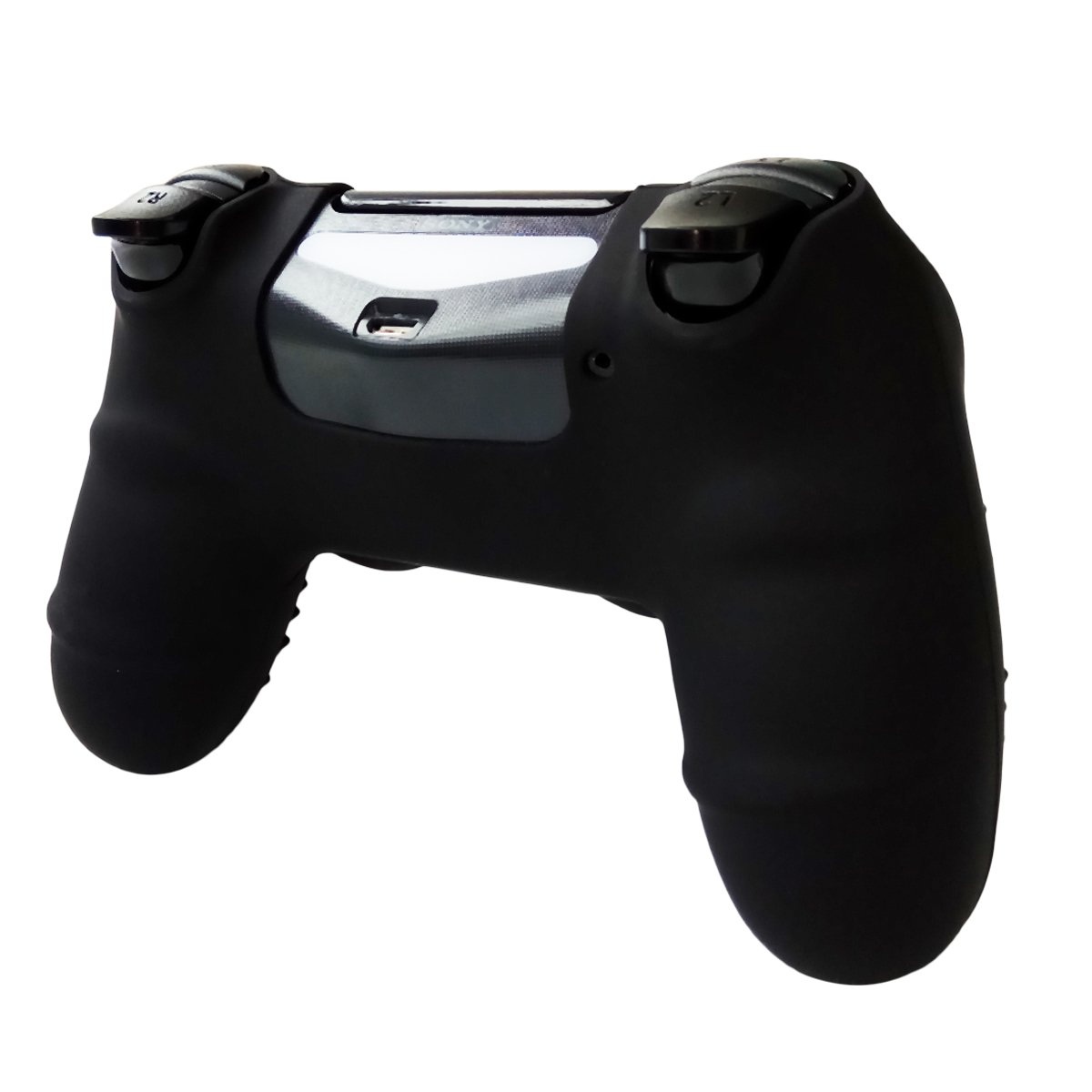 Pandaren PS4 Controller Grip,STUDDED Anti-slip PS4 Controller Cover Silicone Skin for PS4 /SLIM/PRO controller(Black controller skin x 1 + FPS PRO Thumb Grips x 8)
