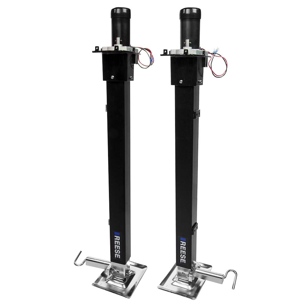 Reese 500708 Fifth Wheel RV Landing Gear System, Single Output 8K Static, 8K Lift
