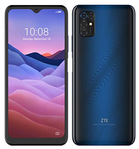 ZTE Blade V2020 Smart 4G LTE Volte GSM Unlocked 128GB 48MP Quad Camera 6.82" 8010 Octa Core Android 10 Works Worldwide (Not for Verizon/Boost) (Blue, 128GB)