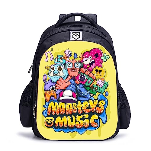 NQIQIN Monsters Backpacks Anime Kids Backpack for School Girls Boys for Kindergarten Preschool Elementary-Halloween Gifts