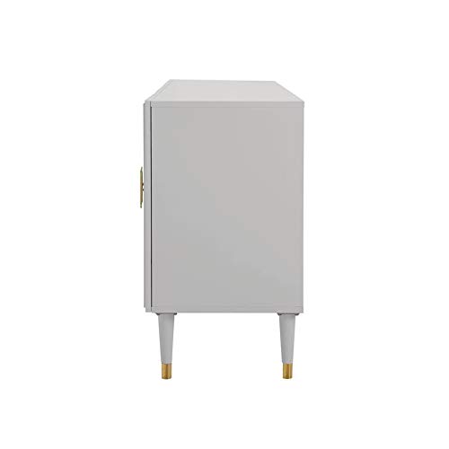 Posh Living Inspired Home Keao 3 Doors Sideboard Buffet in Light Gray