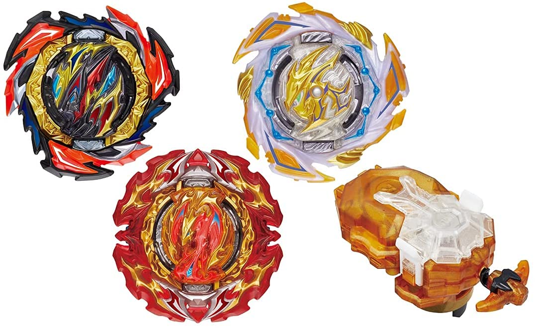 Takaratomy B. Burst B-191 Overdrive SP Starter Set + B-189 Booster Guilty Longinus.Kr.MDS-2+ Bay Random Stickers (Japan Import Shi