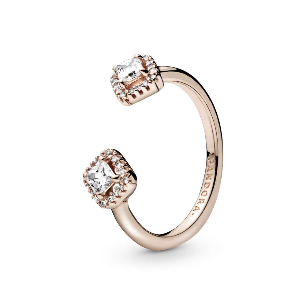 Pandora Square Sparkle Rose Ring, Size: EUR-48, US-4.5-188506C01-48