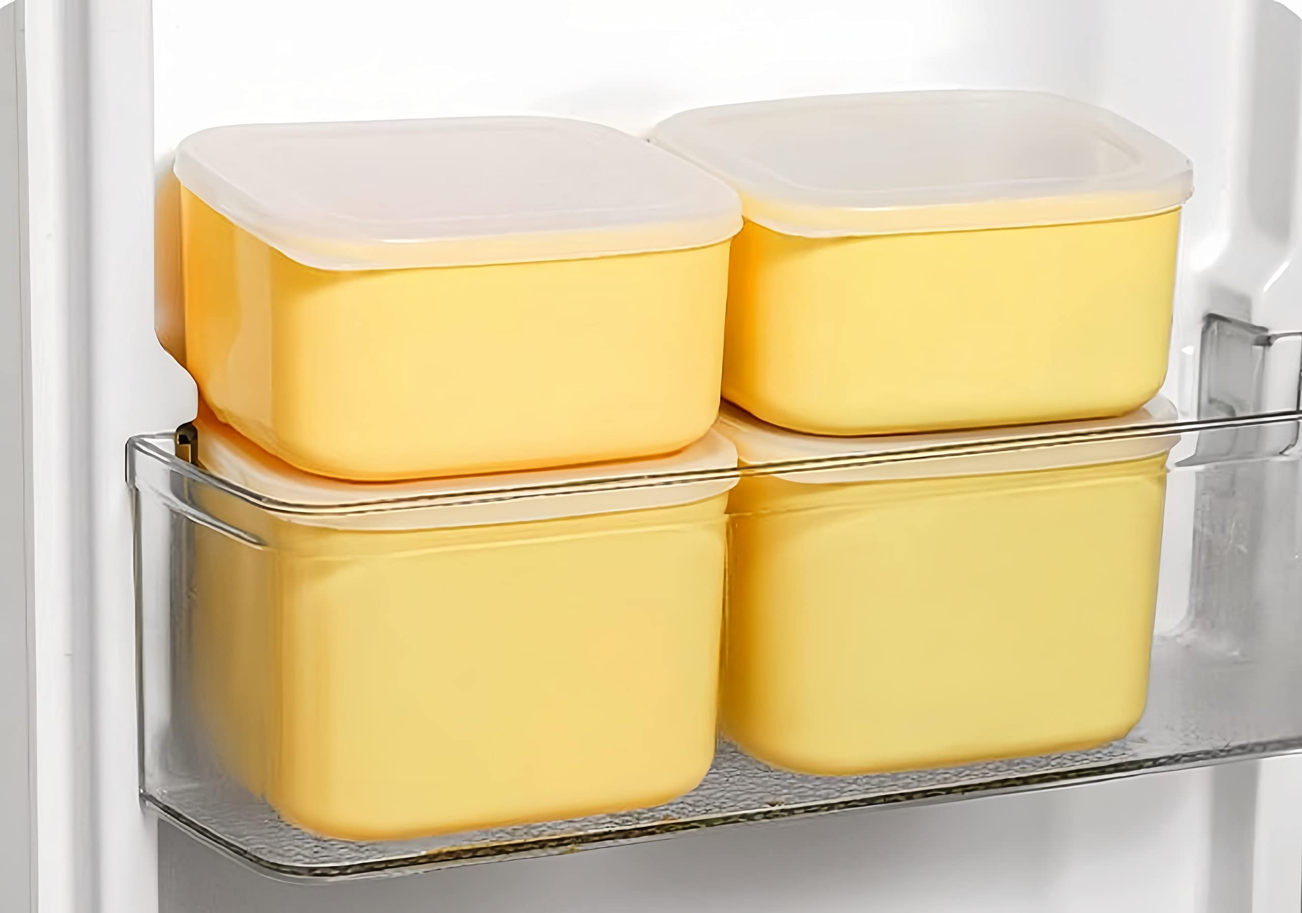wulikanhua 2 Pack-Cold Dish Storage Container, Deli Meat Container Cold Cuts Fridge Keeper, Cheese Food Storage Container with Lid for Refrigerator, Shallow Low Profile Christmas Cookie Holder