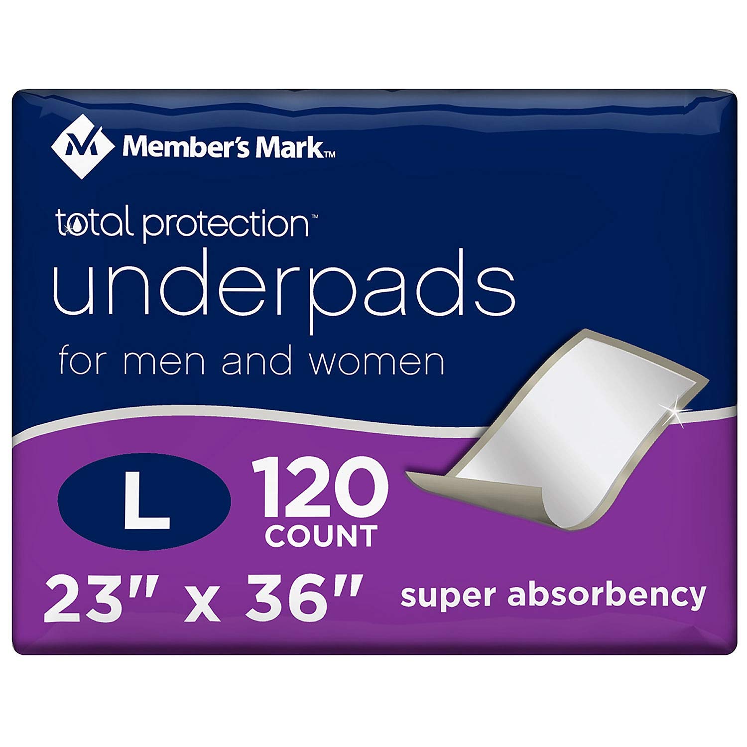 Member's Mark Underpads, 23" x 36" (120 Count)