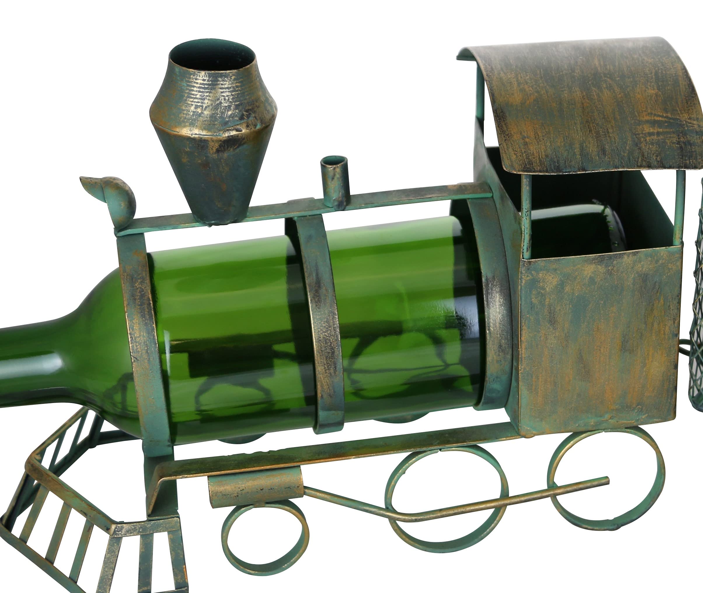 Wine Bodies Steam Engine Train and Coal Car Bottle Holder and Cork Holder