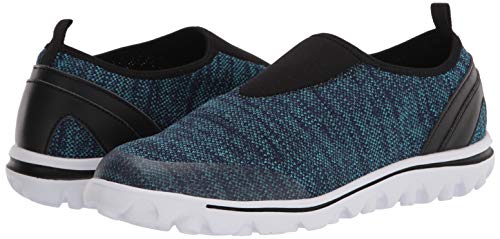 Propet Women's TravelActiv Slip-On Sneaker, Blue Heather, 7.5 X-Wide US