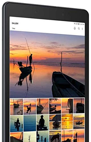 SAMSUNG Galaxy Tab A 8.0" Tablet, Quad Core 2.0Ghz, 32GB, Dual Camera, WiFi, Bluetooth, Android 9.0 Pie, Black, w/CUE 128GB MicroSD Card