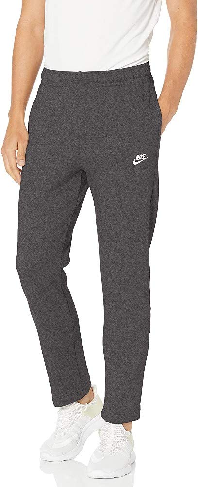Nike Men's NSW Club Pant Open Hem, Charcoal Heather/Anthracite/White, XL-T