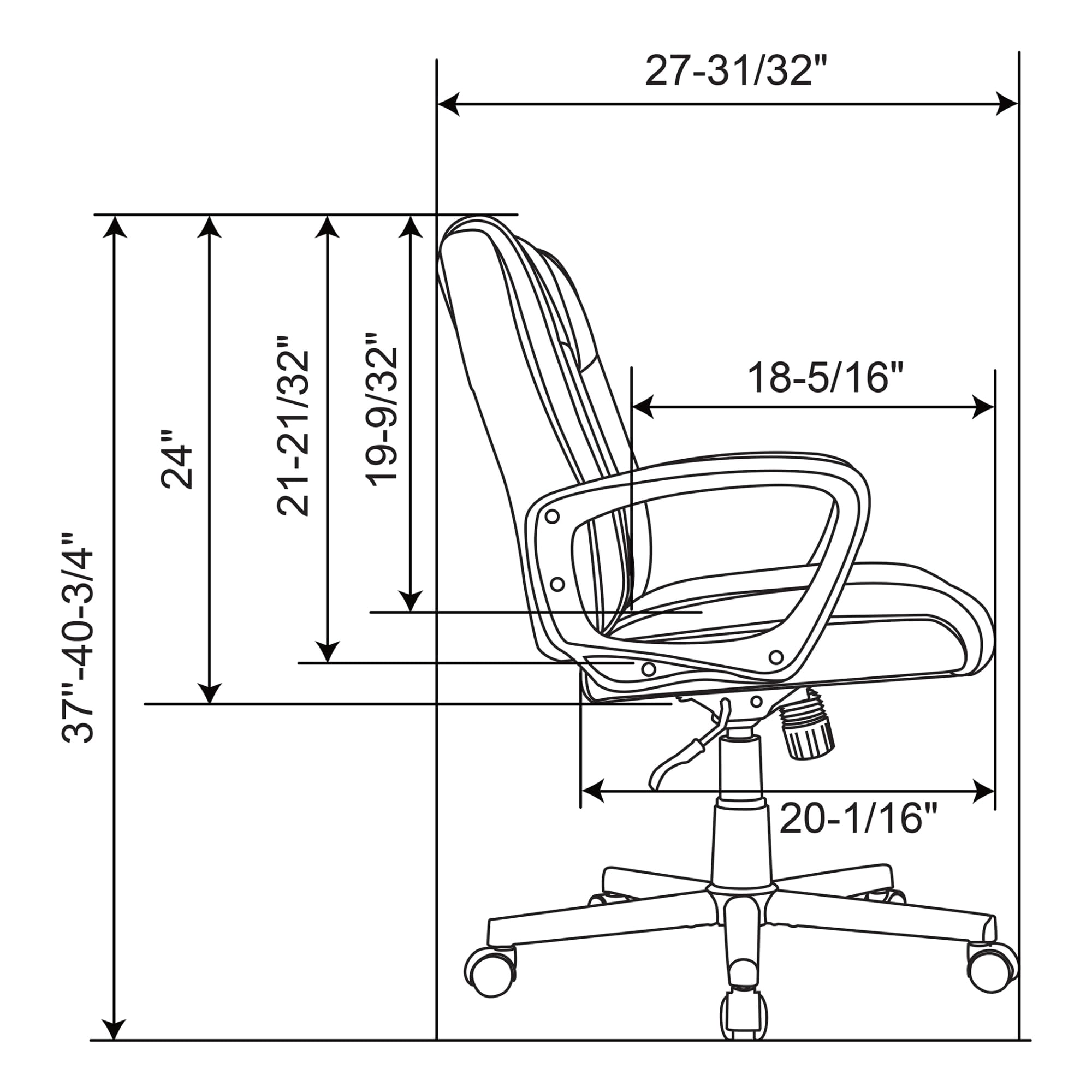 RealspaceĀ® Rezzi Vegan Leather Mid-Back Manager Chair, Black