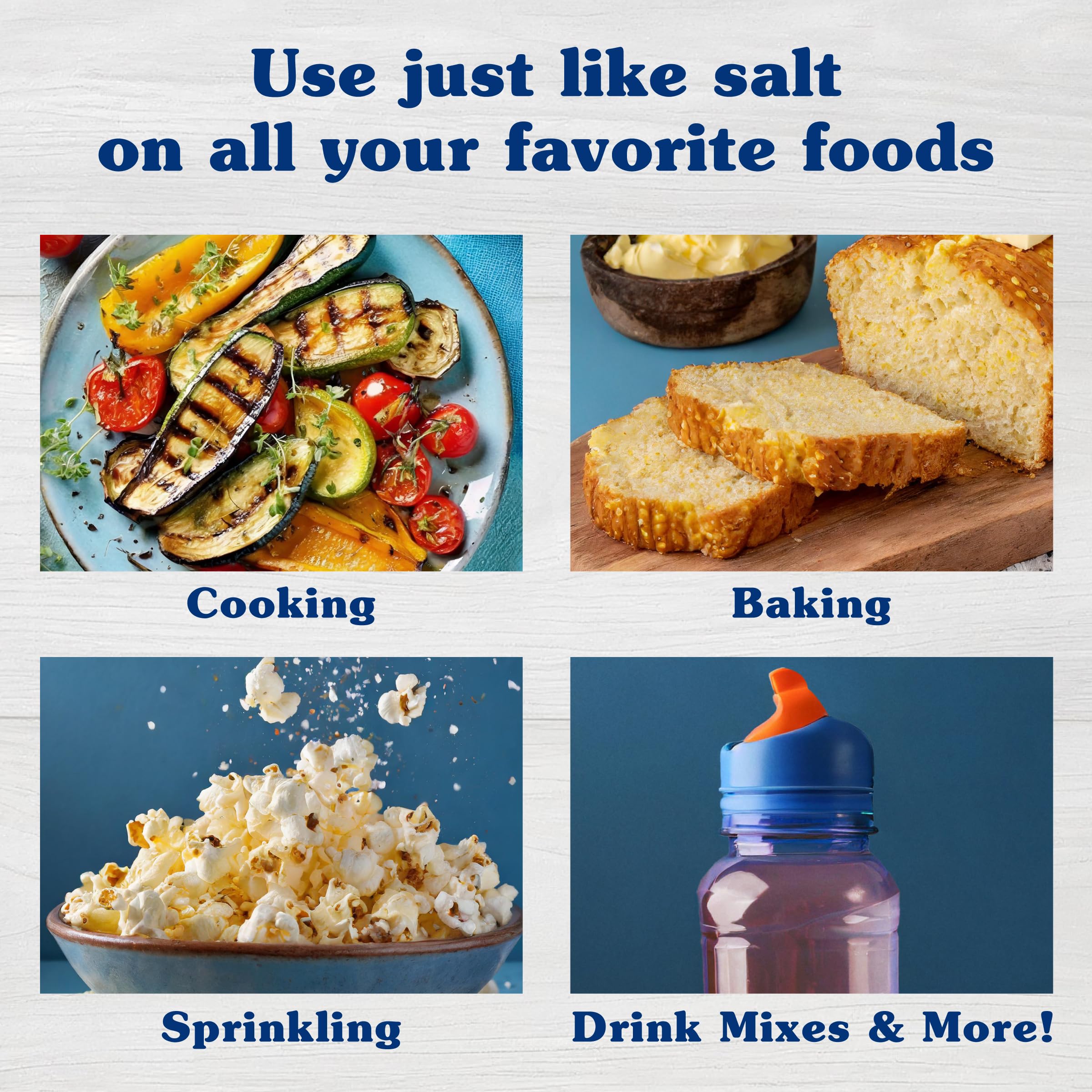 NU Salt Sodium-Free Salt Substitute (2 Pack) Contains Potassium Chloride, Table Salt Alternative, Vegan, Good for Chips, Pretzels, French Fries, Popcorn Seasoning, 3oz Shaker Bottle