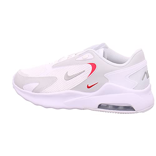Nike Women's Air Max Bolt Running Shoes, White/MTLC Platinum-Siren Red, 8 M US