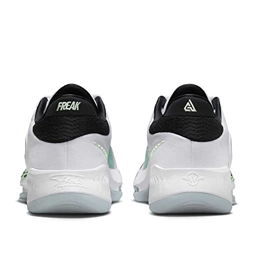 Nike Men's Zoom Freak 4 Basketball Shoes, White/Black-barely Volt, 10.5
