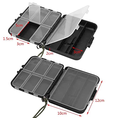 tool box Multifunction 4 Layers Plastic box Large Fishing box screw parts storage box Storage Fishing Lures box Accessories tool box toolbox (Color : Dark Gray)