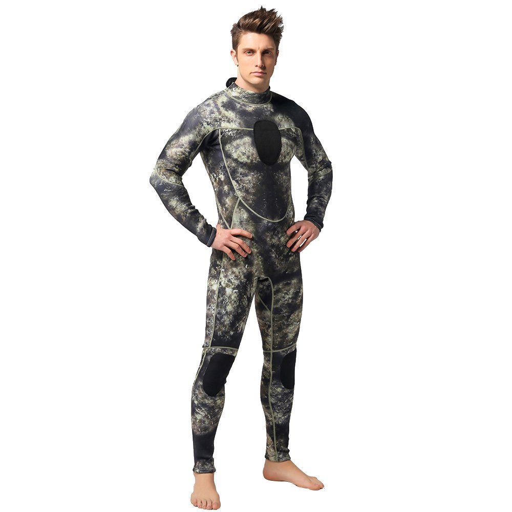 Nataly Osmann Mens 3mm /1.5mm Wetsuits Camo Neoprene Full Body Diving Suits One Piece Spearfishing Suit…