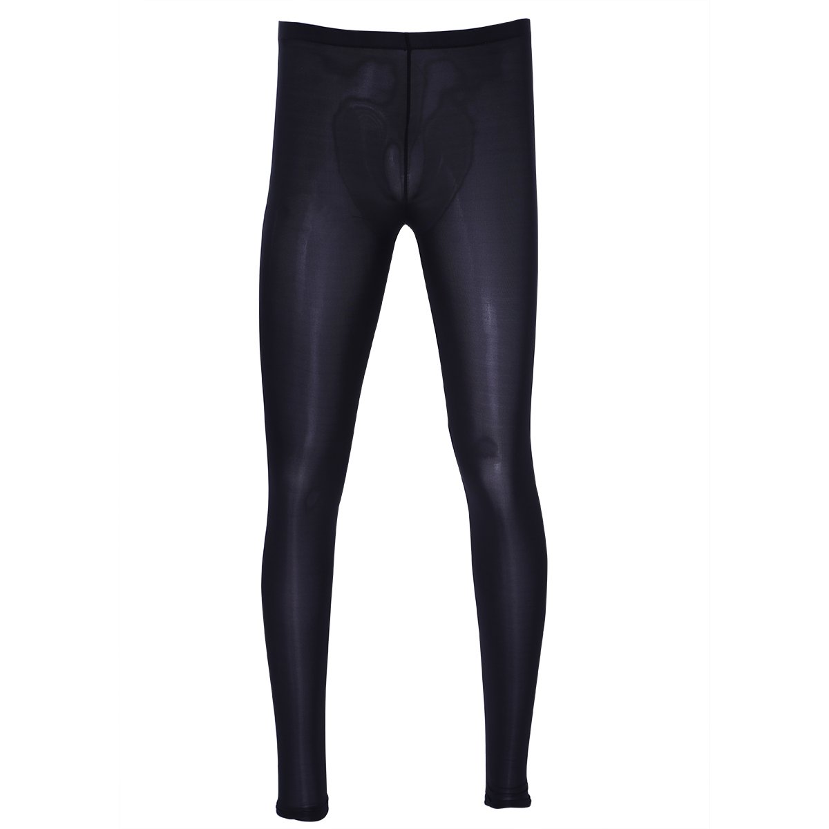 WinChang Men's Ice Silk Long John Underwear Compression Baselayer Thermal Legging Tight Pant Mesh Trousers 03 Gray A XX-Large