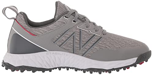 New Balance Men's Fresh Foam Contend Golf Shoe, Grey/Charcoal, 13 X-Wide