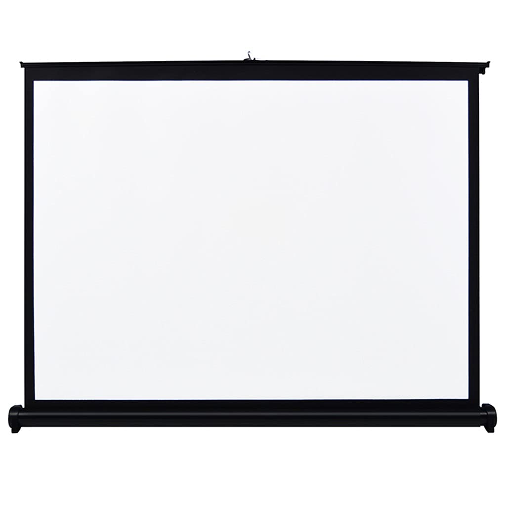Projector Screen 50 inch Pull Up Folding Projecting Screen Home Theater for DLP Projector Handheld Projector 4:3